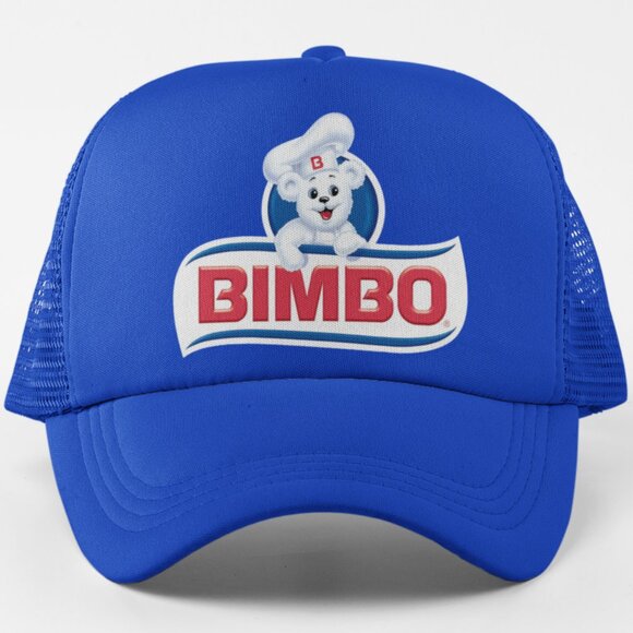 Accessories | New Bimbo Bread Bear Retro Foam Trucker Snapback Hat Blue ...